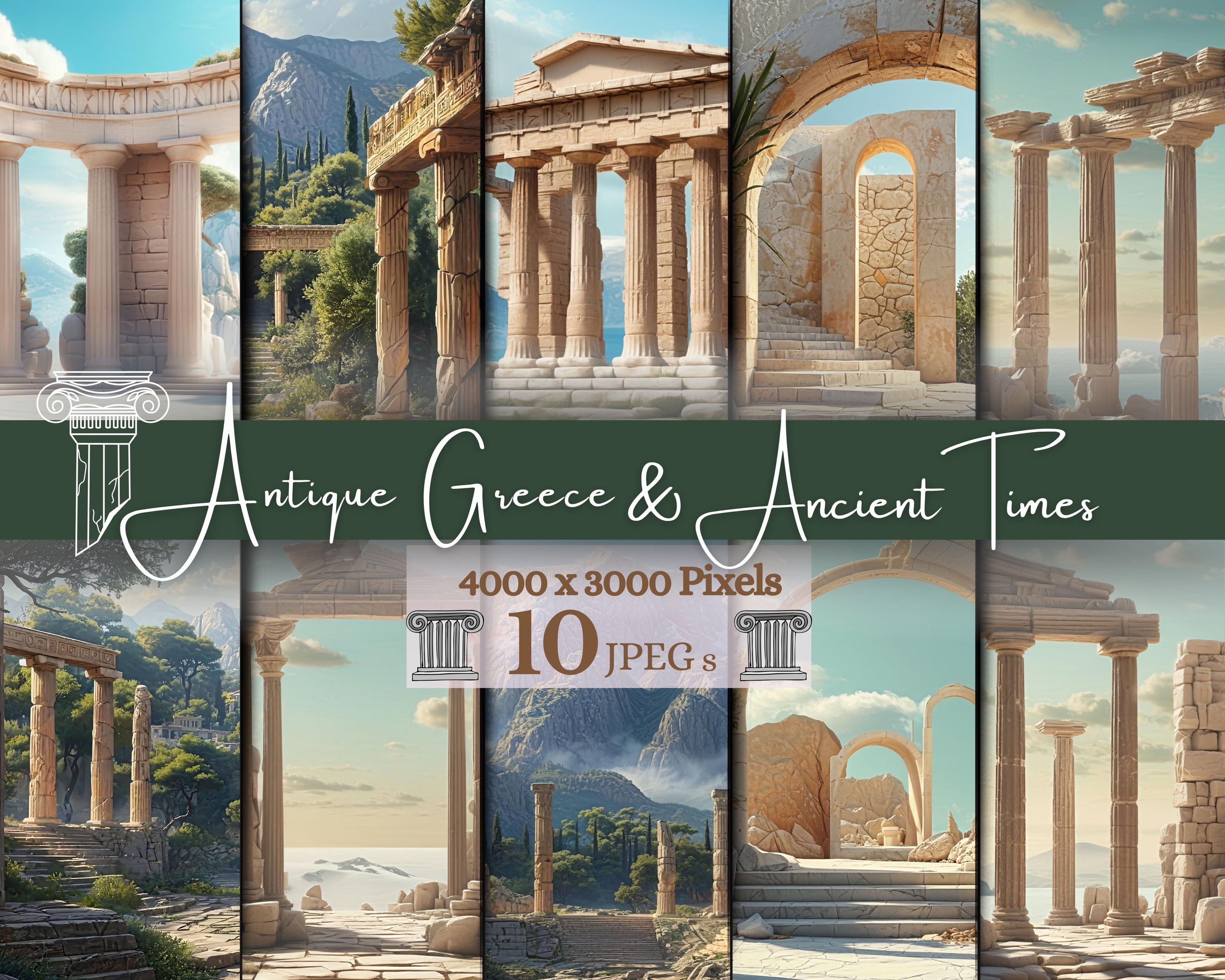 Antique Greece, Roman, Ancient Ages Digital Background // Backdrop ...