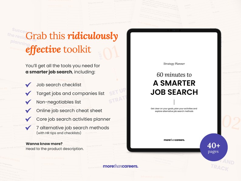 Printable Job Search Strategy Planner, Minimalist Job Search Planner ...