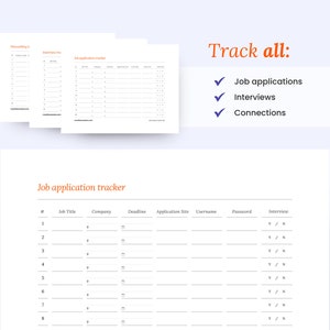 Job Search Tracker, Printable Trackers Job Application Tracker ...