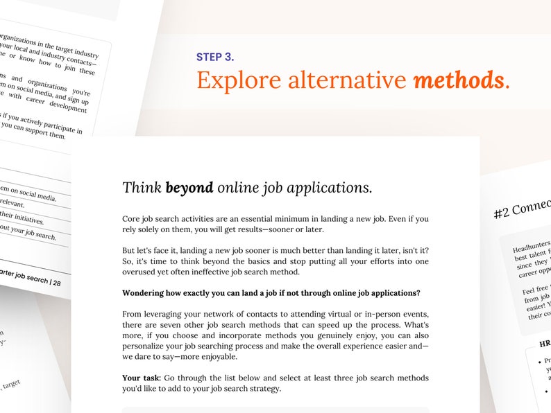 Printable Job Search Strategy Planner, Minimalist Job Search Planner ...