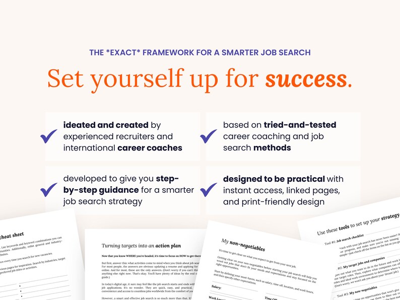 Printable Job Search Strategy Planner, Minimalist Job Search Planner ...
