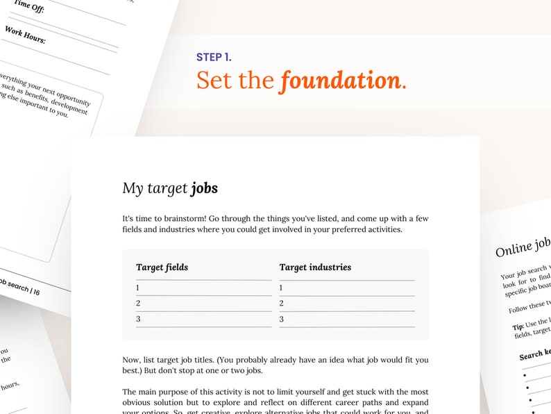 Printable Job Search Strategy Planner, Minimalist Job Search Planner ...