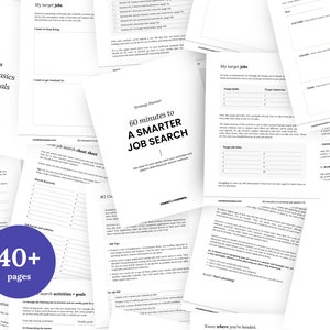 Printable Job Search Strategy Planner, Minimalist Job Search Planner ...
