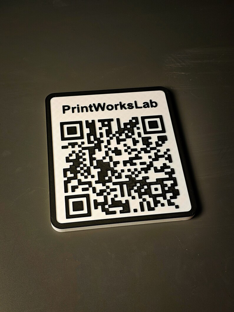 3D Printed Sign With QR Code - Etsy