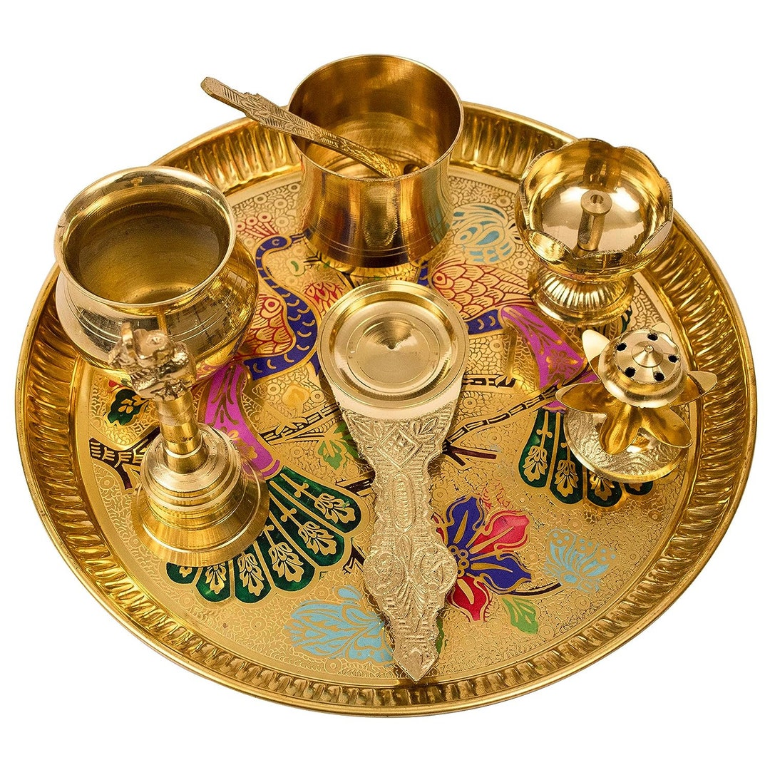 Brass Pooja Thali Arati Arathi Arthi Arti Aathi - Etsy