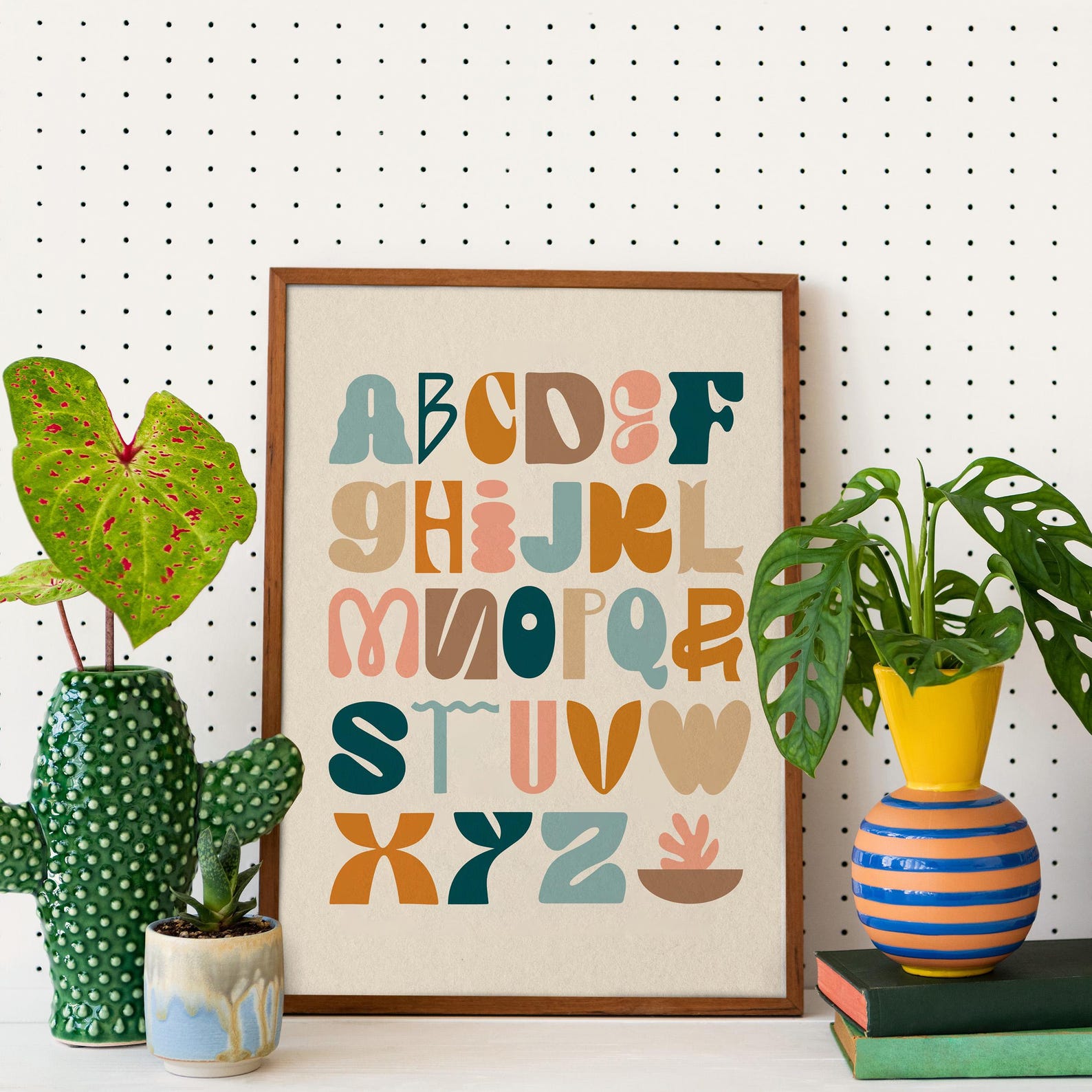Printable English Alphabet Poster Cool Colours ABC Poster Montessori ...