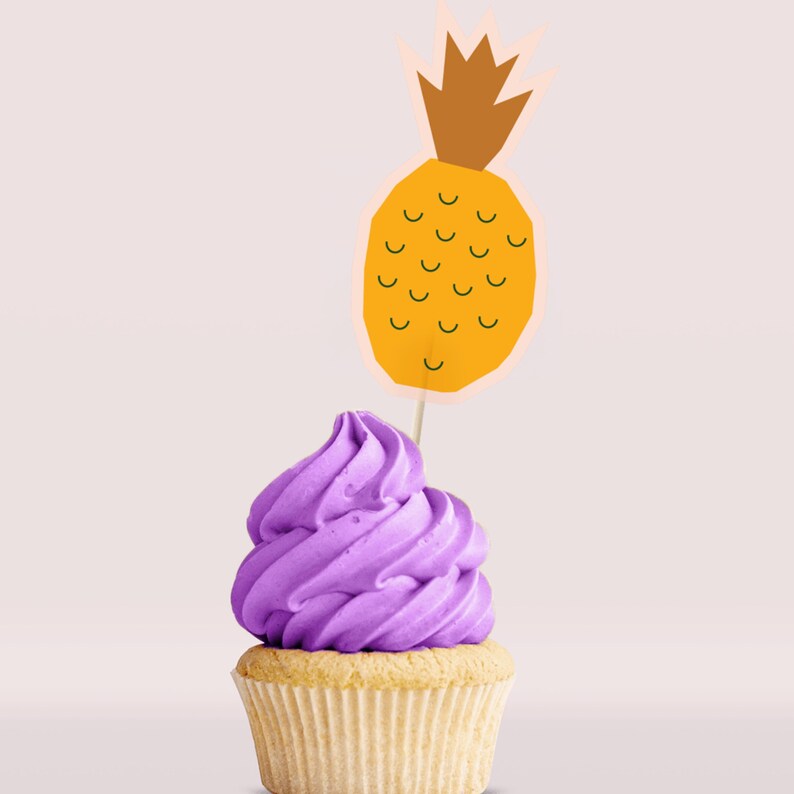 Printable Tropical Cake Topper Centerpieces Birthday Party Table Decor ...