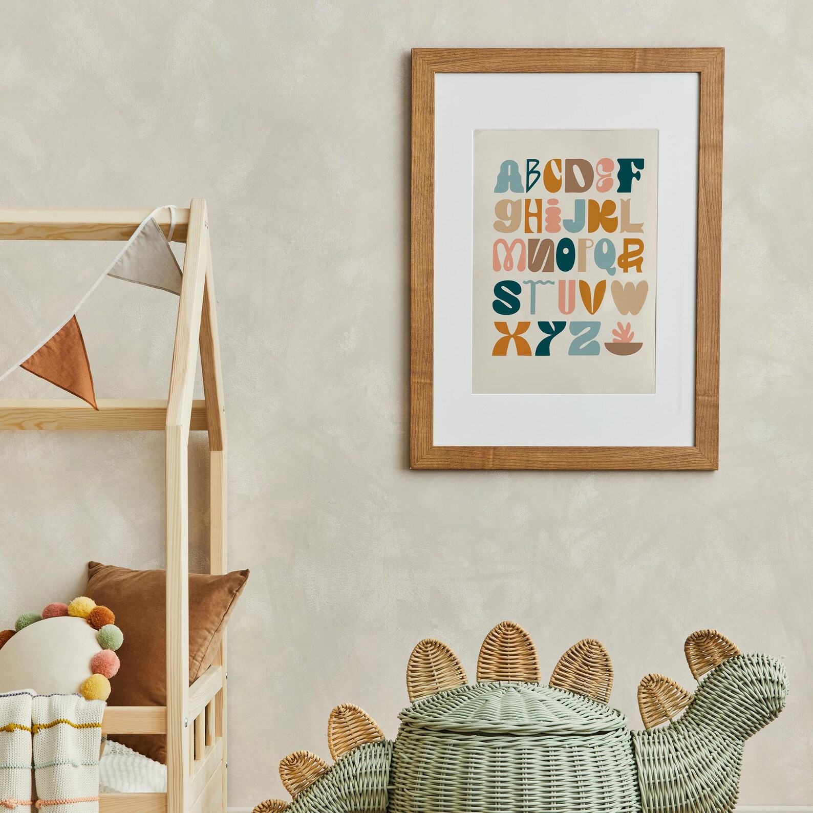 Printable English Alphabet Poster Cool Colours ABC Poster Montessori ...