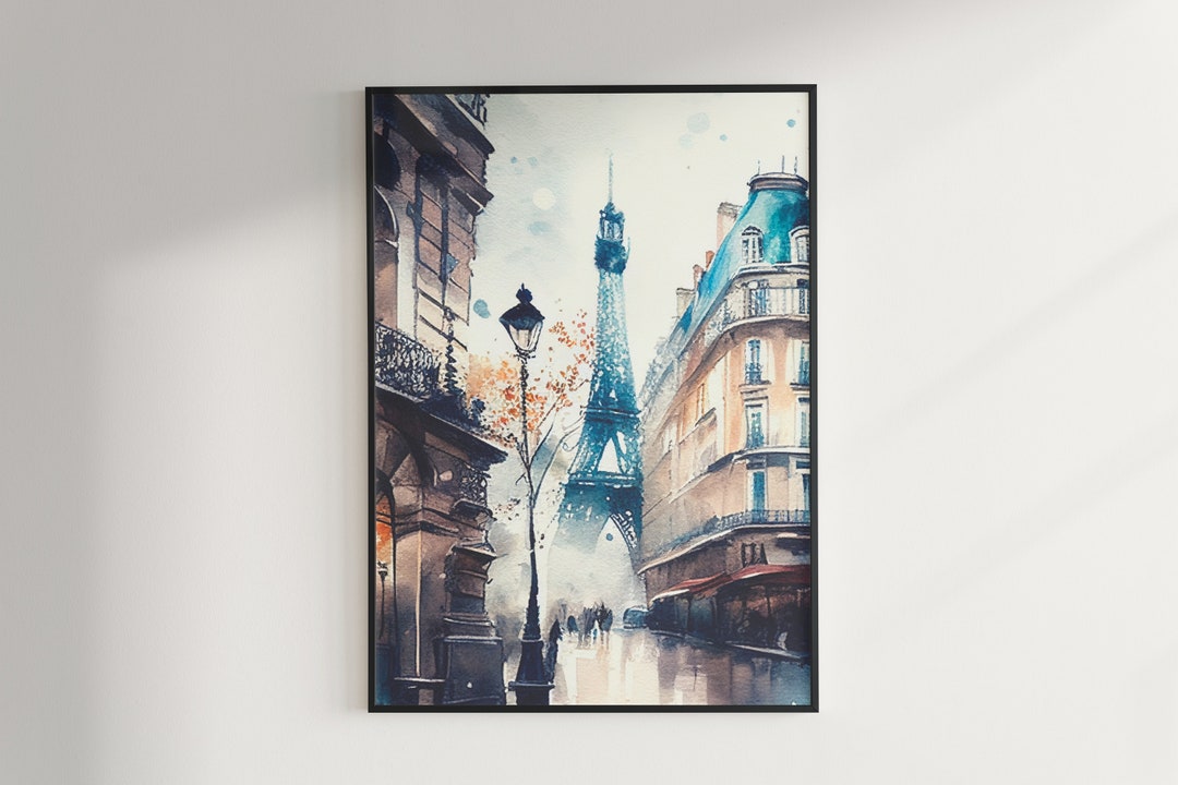 Watercolor Wonders of Paris: A Printable Poster for Your Walls - Etsy