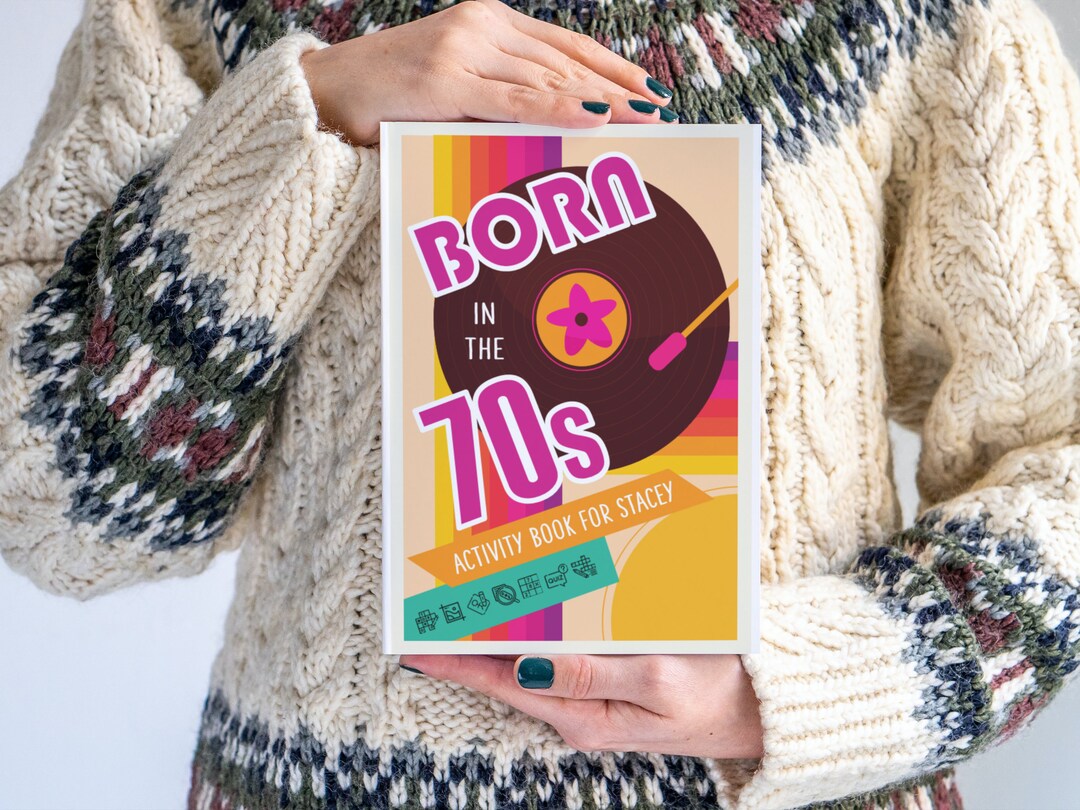 NAME Born in the 70s Activity Book for Adults - Mixed Puzzle Book About ...