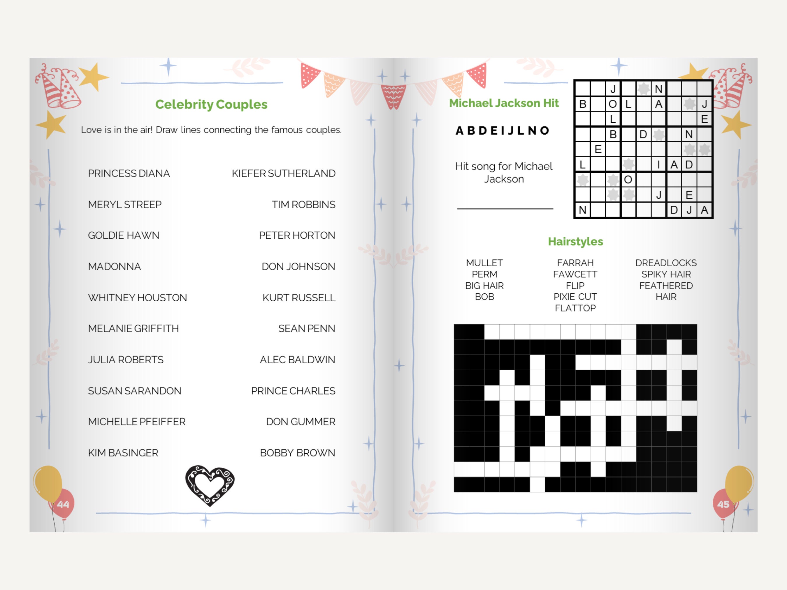 NAME 50th Birthday Quiz Book Large Print in Color Turning 50 Humor and Mixed Puzzles for Adults ...