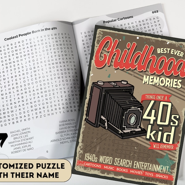 Personalized Word Search - Etsy