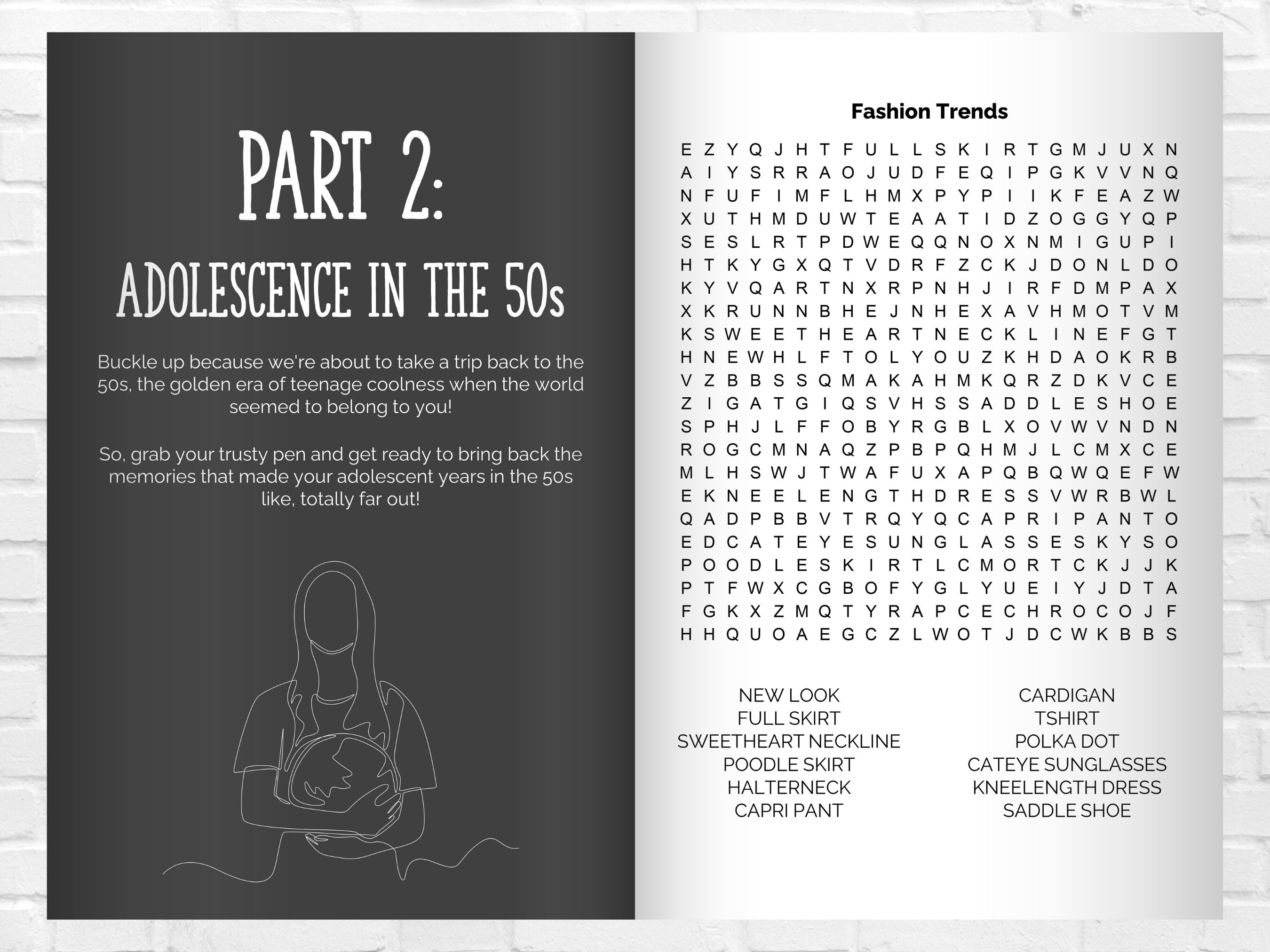 Born in the 40s Printable Activity Book for Adults Mixed Puzzle Book ...