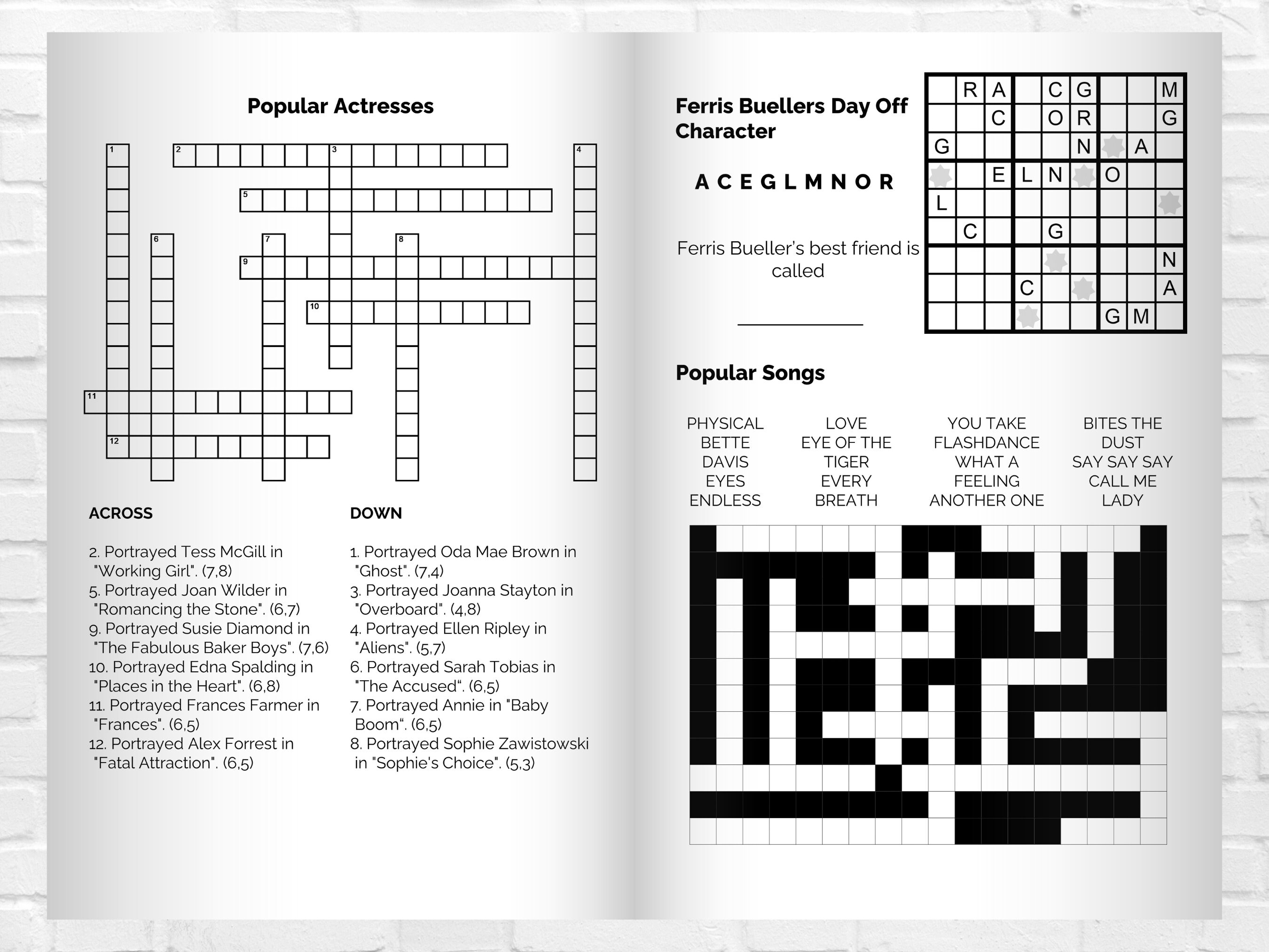 NAME Born in the 70s Activity Book for Adults Mixed Puzzle - Etsy