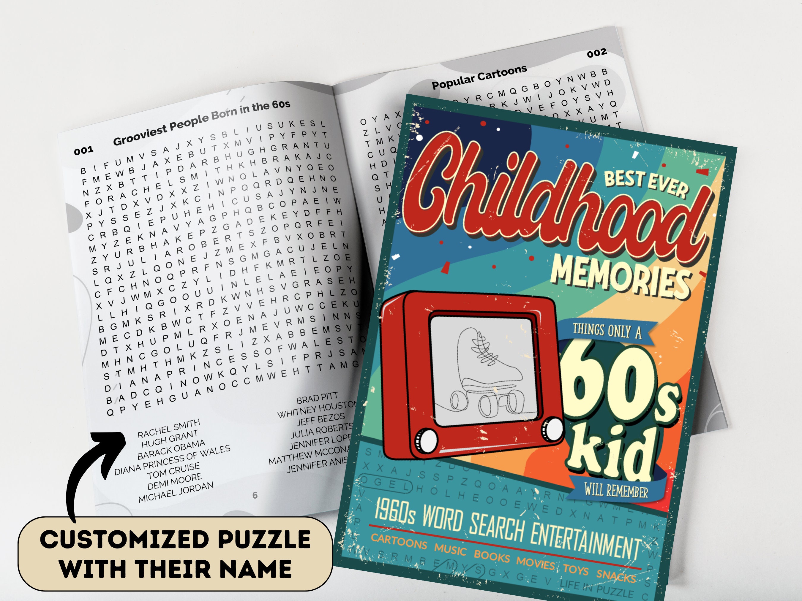 1960s Custom Word Search Book Best Ever Childhood Memories - Etsy