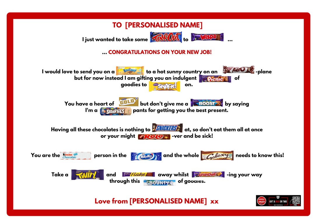 New Job Poem, Graduation Poem Message Hamper Box, Chocolate Hamper Box ...
