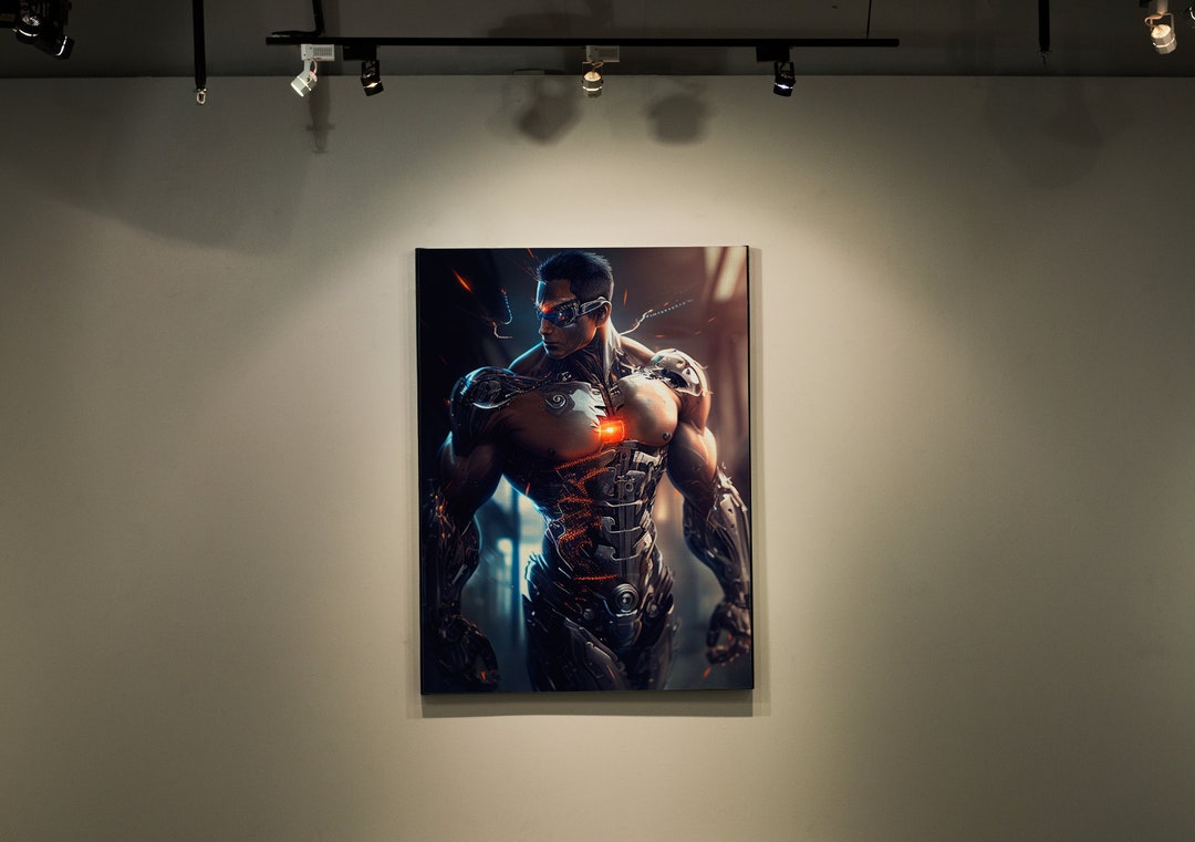 Male Cyborg 1 | AI Art | Digital Art | Wall Art | Digital Download | AI ...
