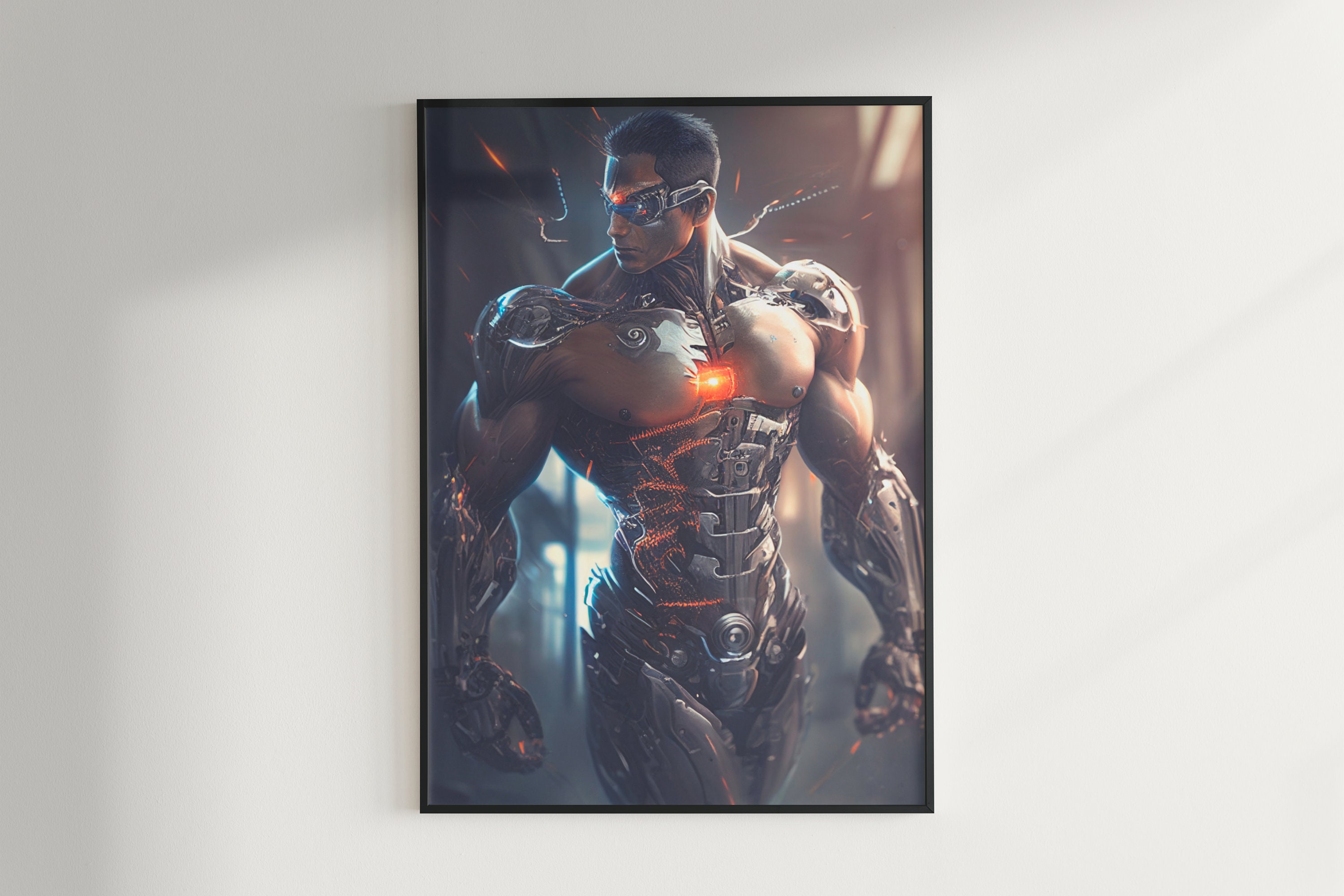 Male Cyborg 1 | AI Art | Digital Art | Wall Art | Digital Download | AI ...