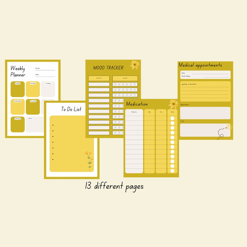 Mental Health Planner, Printable Mental Health Planner, Anxiety Mood ...