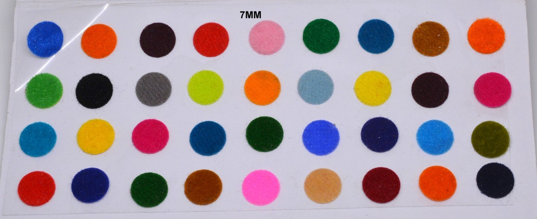 Multi Color Round Velvet Bindis Pack, Indian Multi Color Bindis Tattoos ...