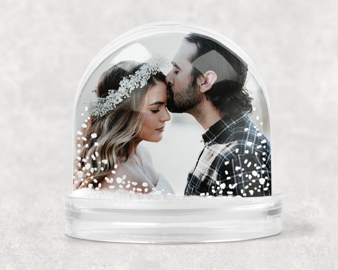 Personalized Snow Globe With Photo, Double Side Printed Snow Globe With ...