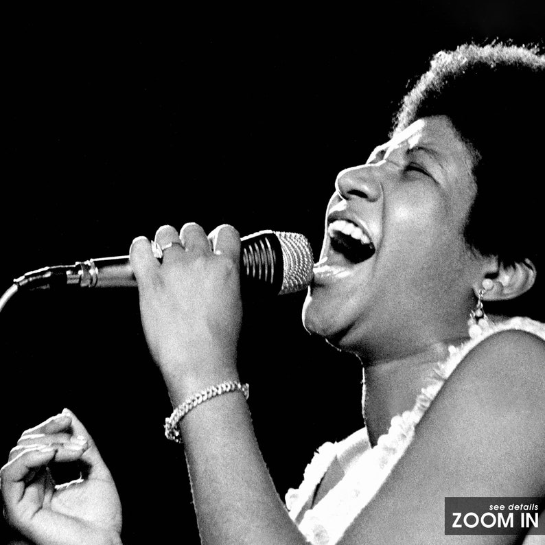 Aretha Franklin Posters / Aretha Franklin Black and White Wall - Etsy