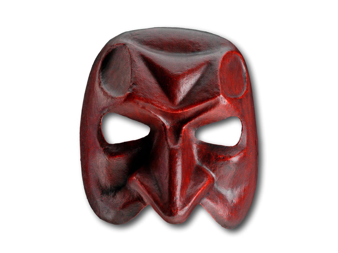 Pantalone Commedia dell’Arte Papier Mache Mask – Handmade Italian Red ...
