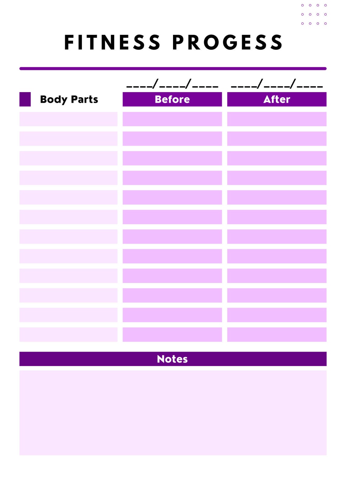 Fitness Printable Template, Minimal Fitness Planner, Workout Tracker ...