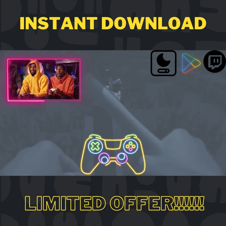 Webcam Overlay Border Pink Neon Cam Overlay Twitch Stream Overlay - Etsy