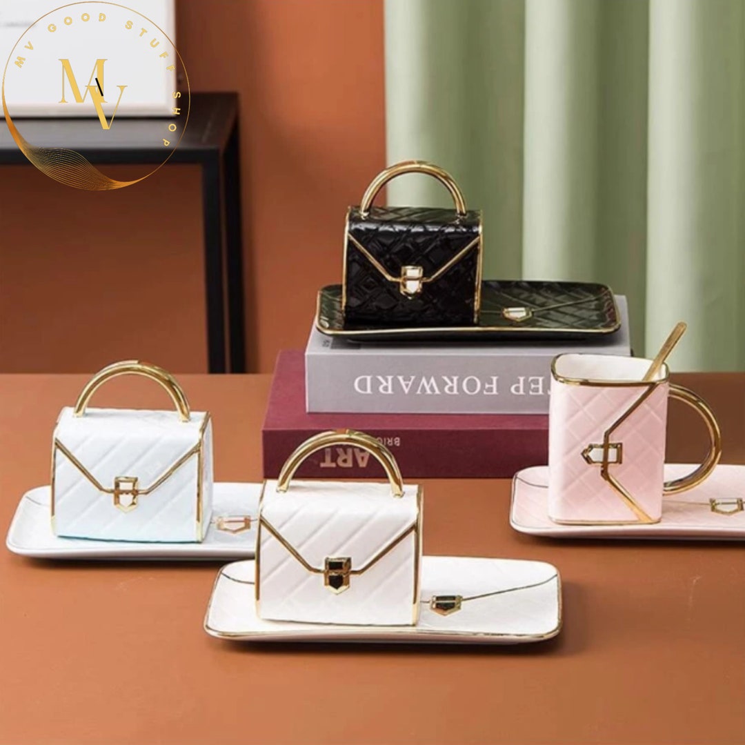 Handbag Shaped Mug Luruxy Coffee Cup Creative Tote Bag Shaped Cups ...