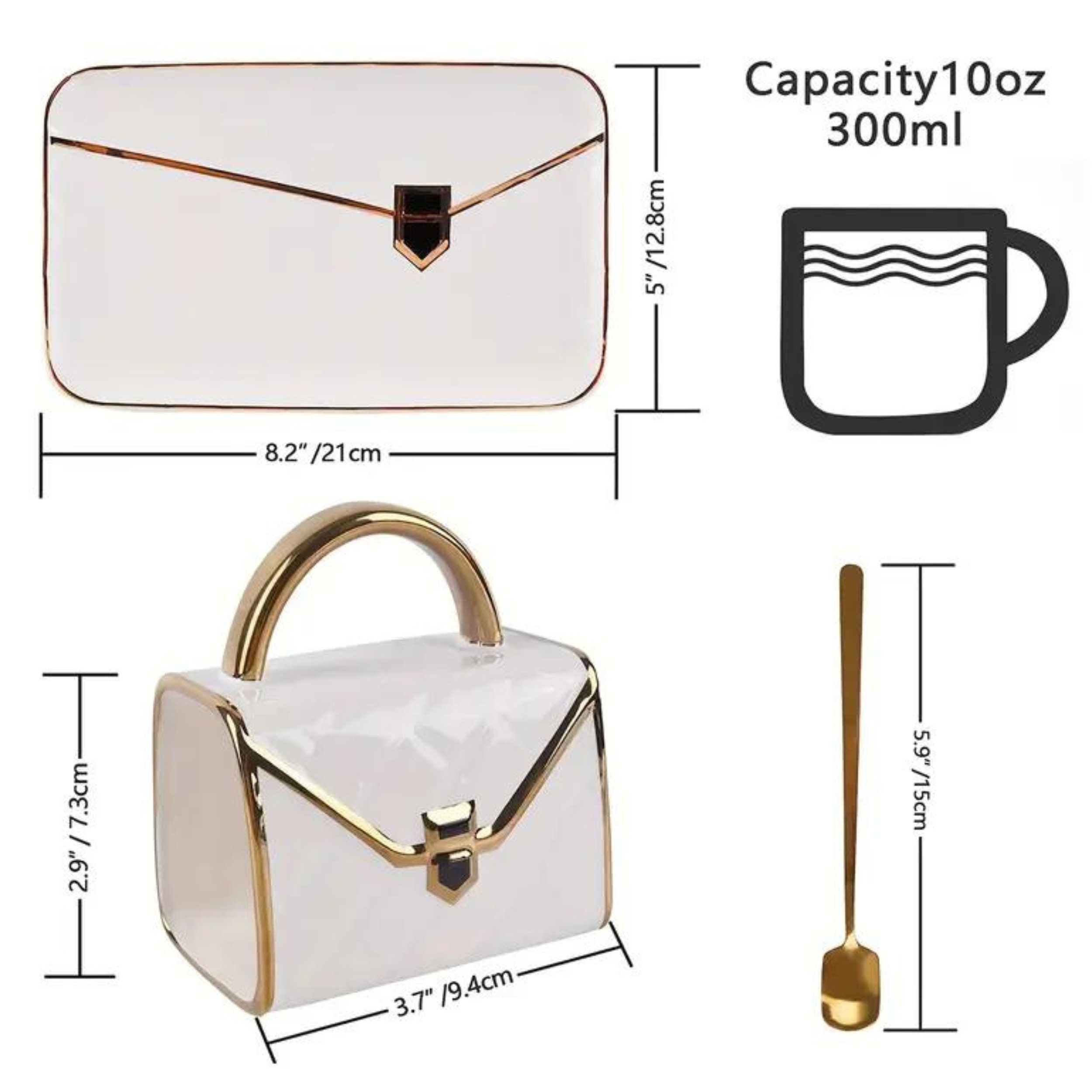 Handbag Shaped Mug Luruxy Coffee Cup Creative Tote Bag Shaped Cups ...