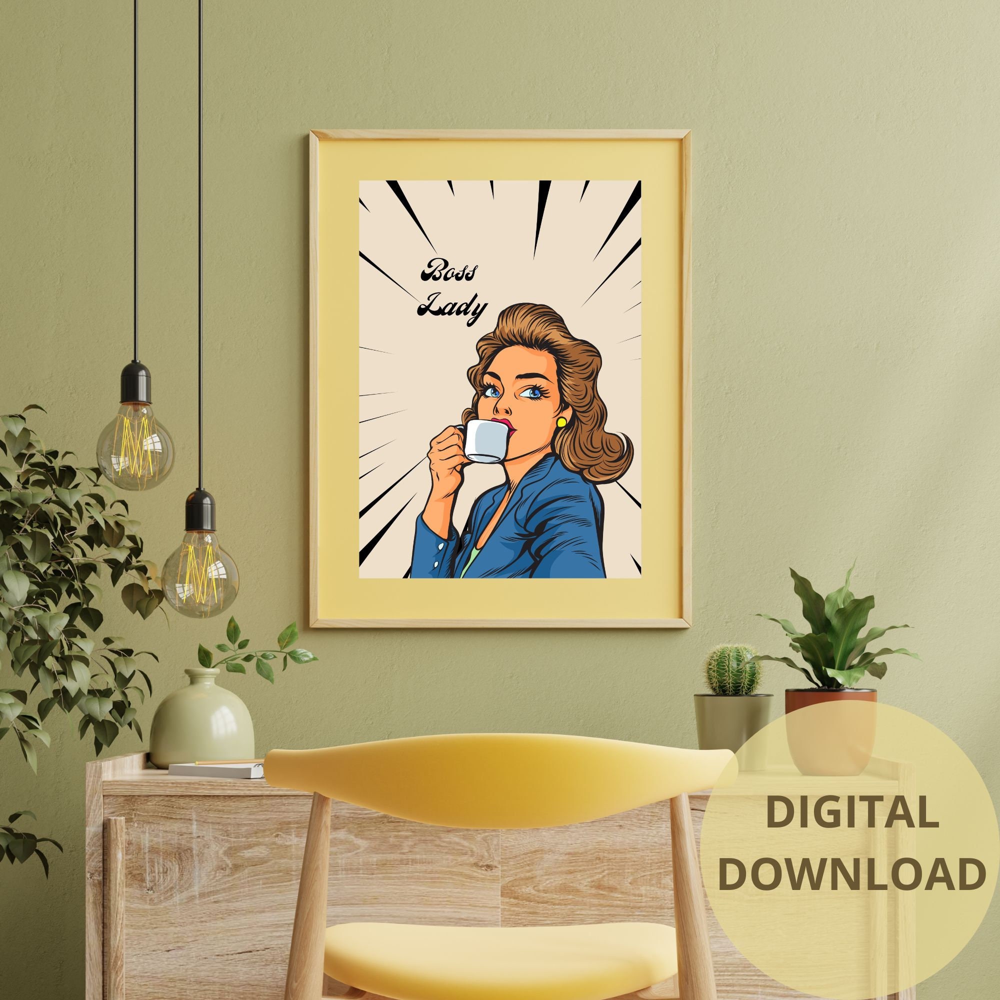 Boss Lady | Printable Wall Art | Pop Art | Positive | Motivational ...