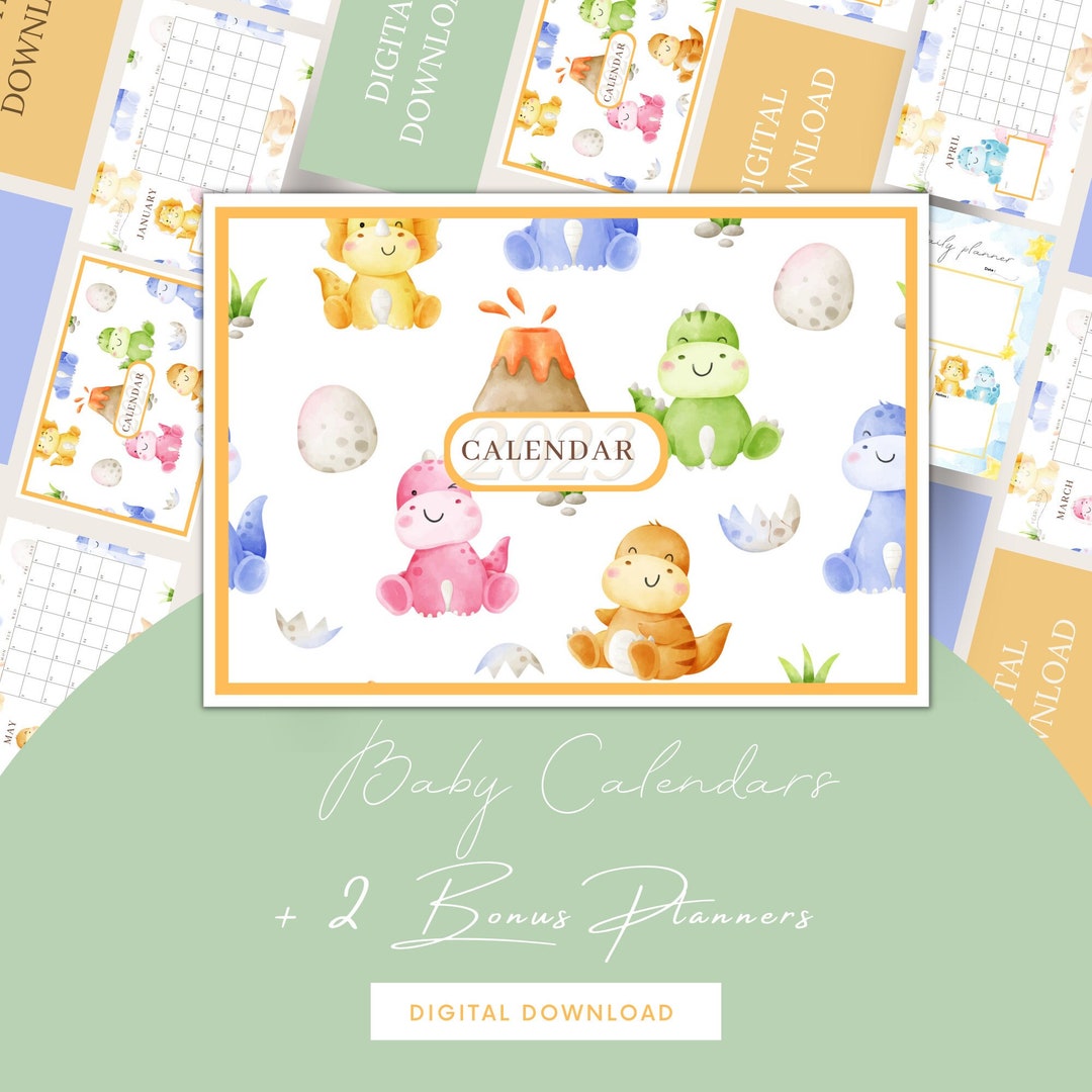Baby Calendar 2024 | Baby Calendar 2023 | Bonus Planner | Mom Planner ...