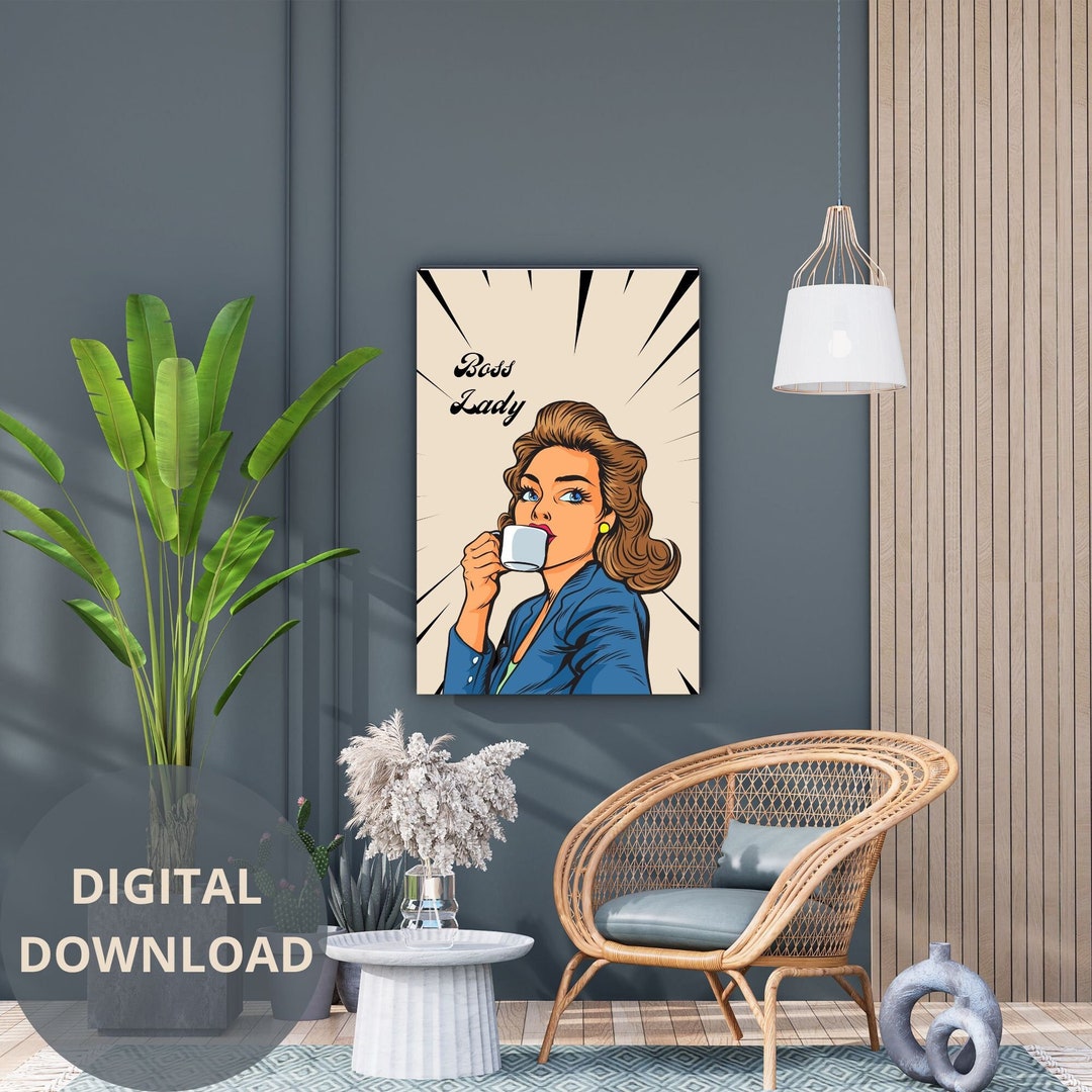 Boss Lady | Printable Wall Art | Pop Art | Positive | Motivational ...