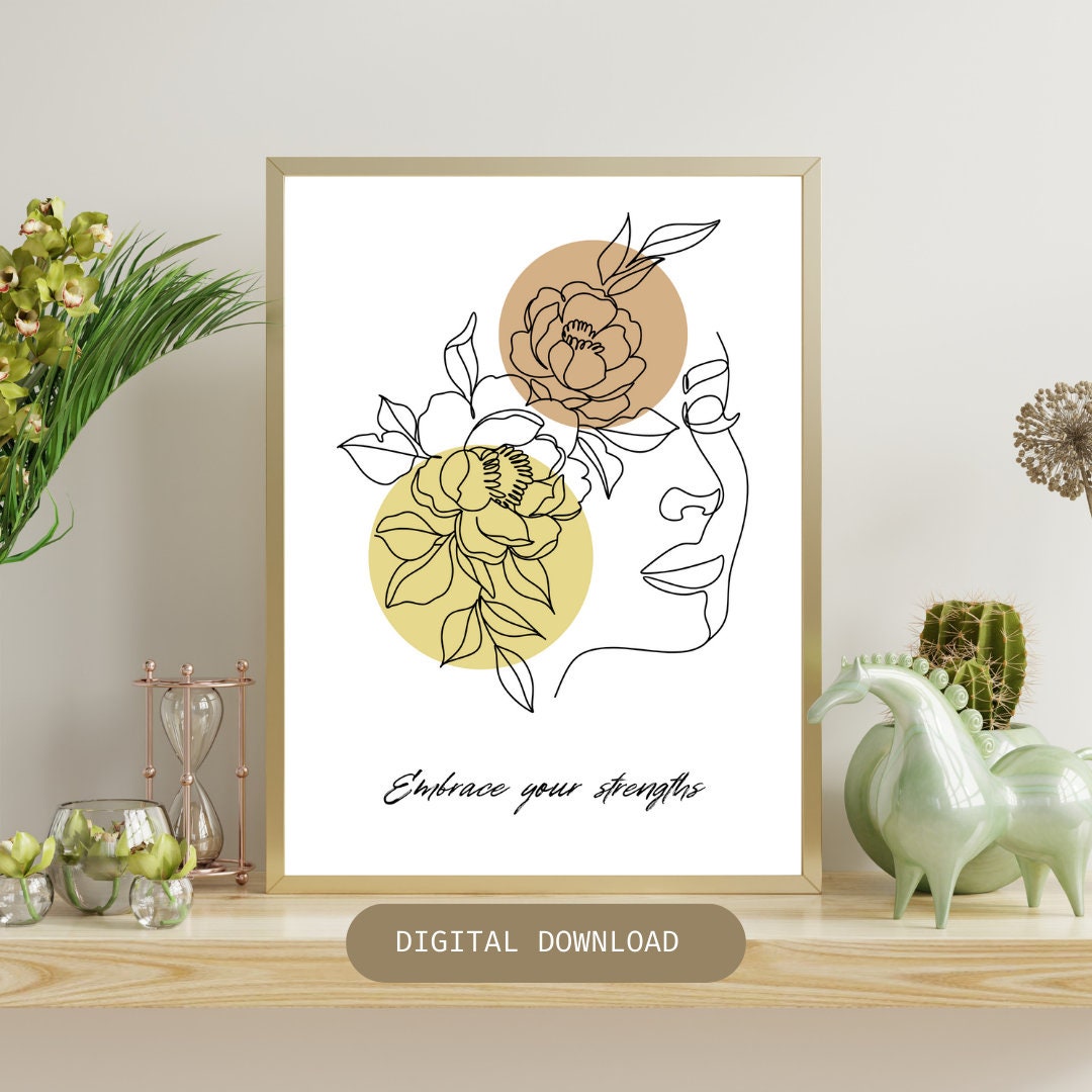 Embrace Your Strengths | Digital Download | Positive | Printable Wall ...