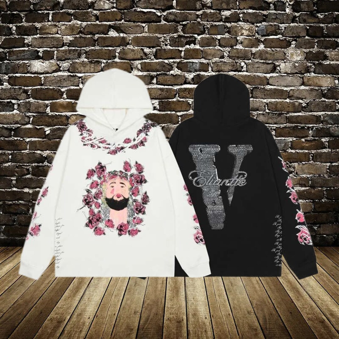 V.lone Hoodie Hip Hop Rapper Portrait Razor Letter Pullover - Etsy