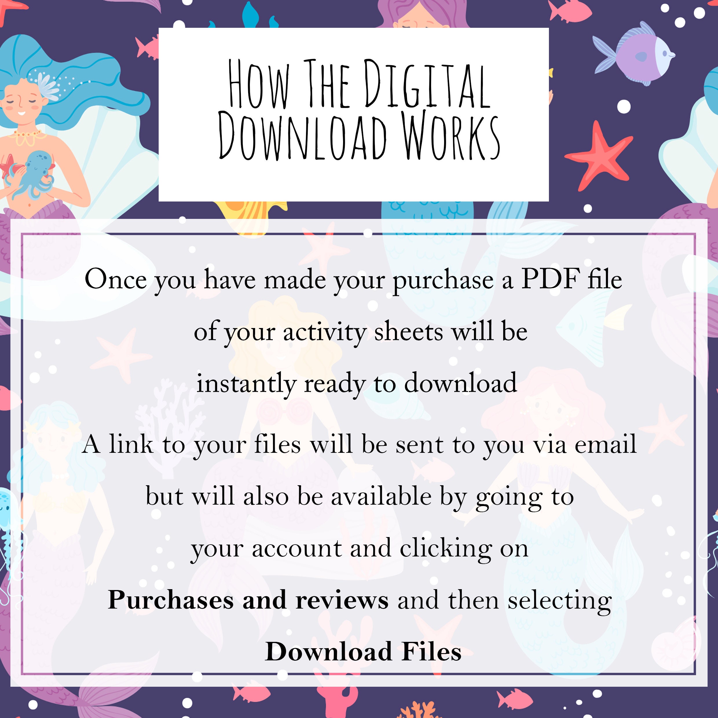 Mermaid 20 Page Activity Pack Digital Download - Etsy
