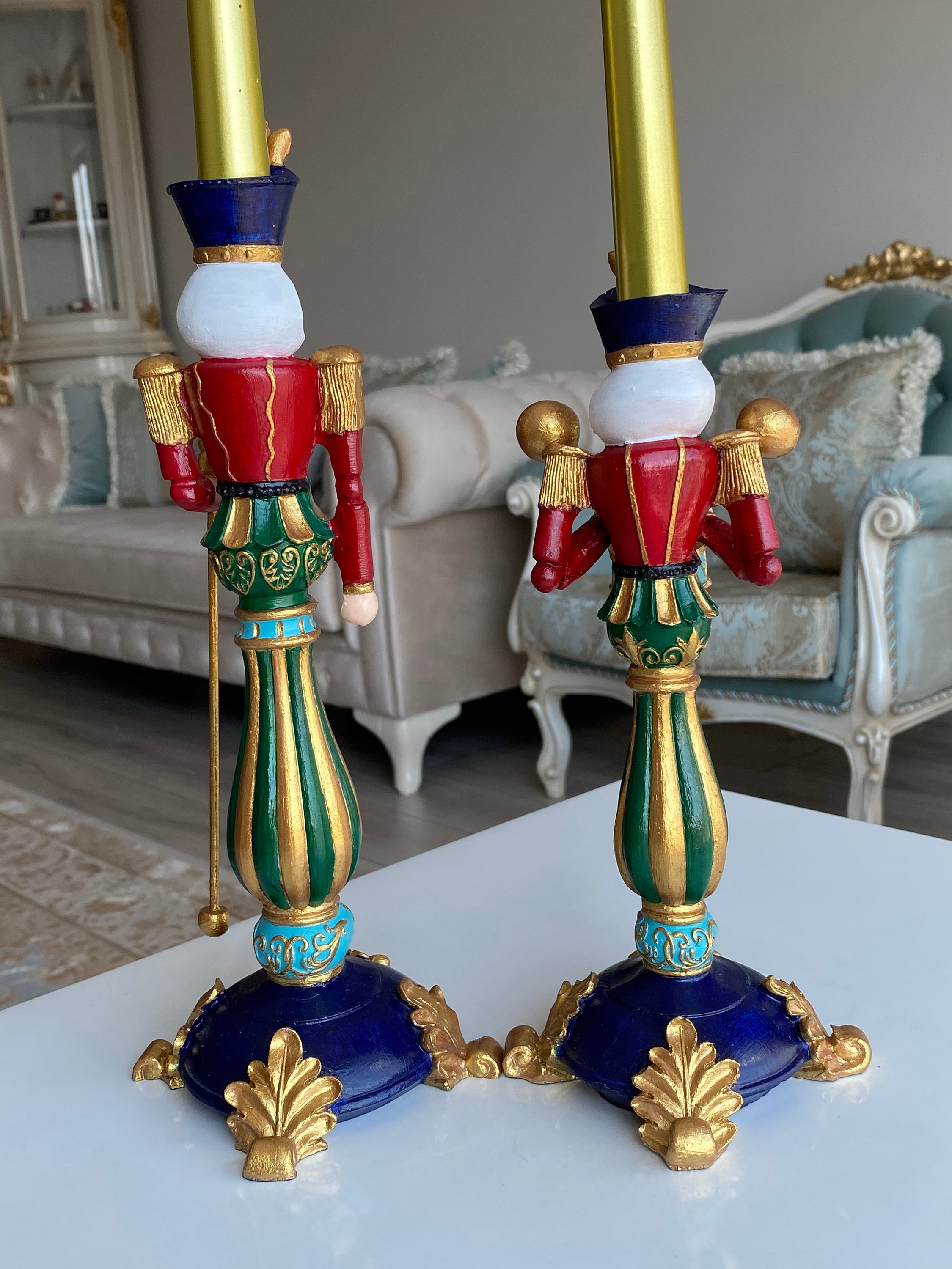 Tin Soldier Candlestick Set,modern Tin Soldier Candle Holder,nutcracker ...