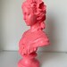 Pink Princess Bust Statue - Neon Pink Classical Female Sculpture ...
