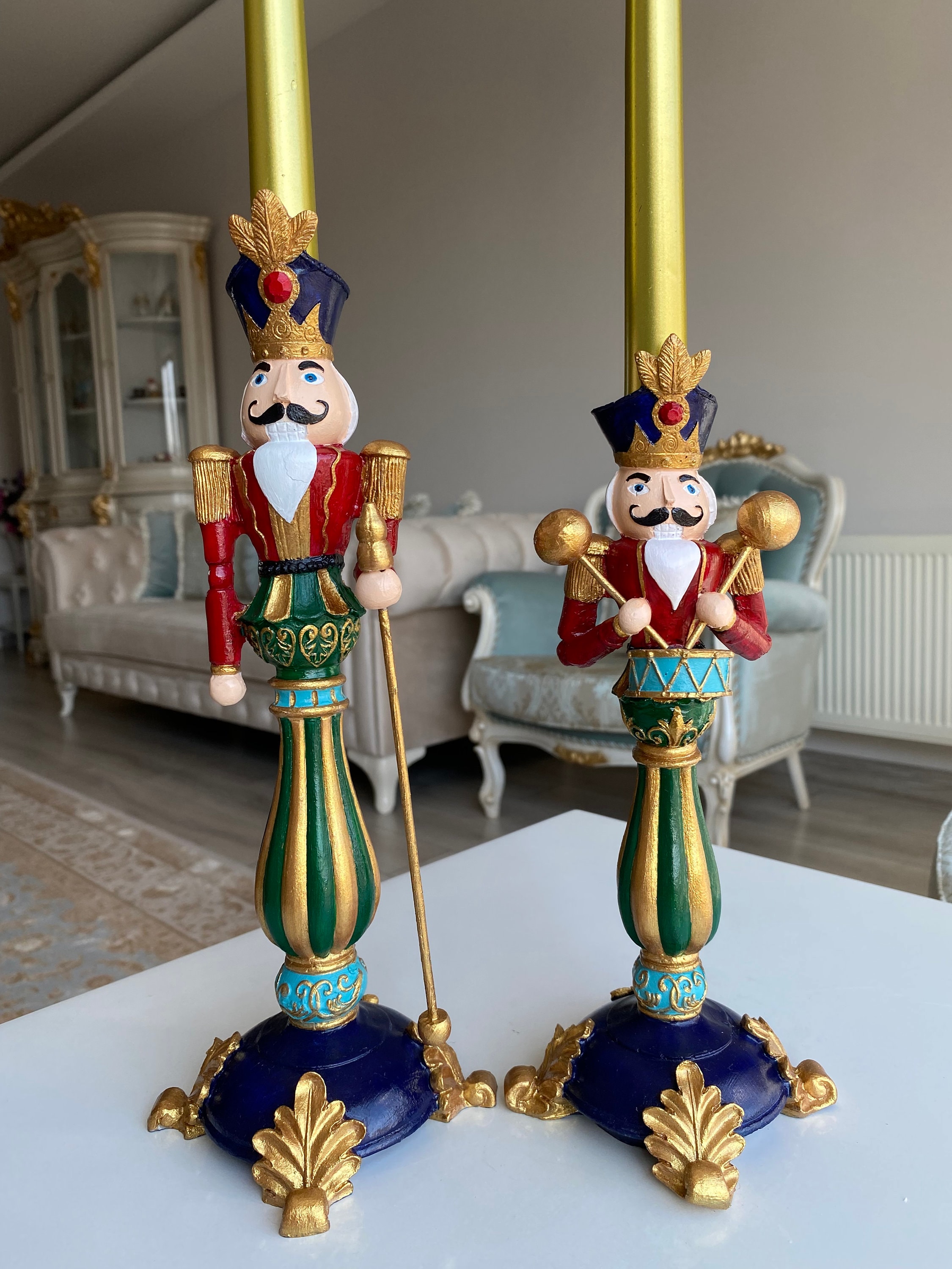 Tin Soldier Candlestick Set,modern Tin Soldier Candle Holder,nutcracker ...