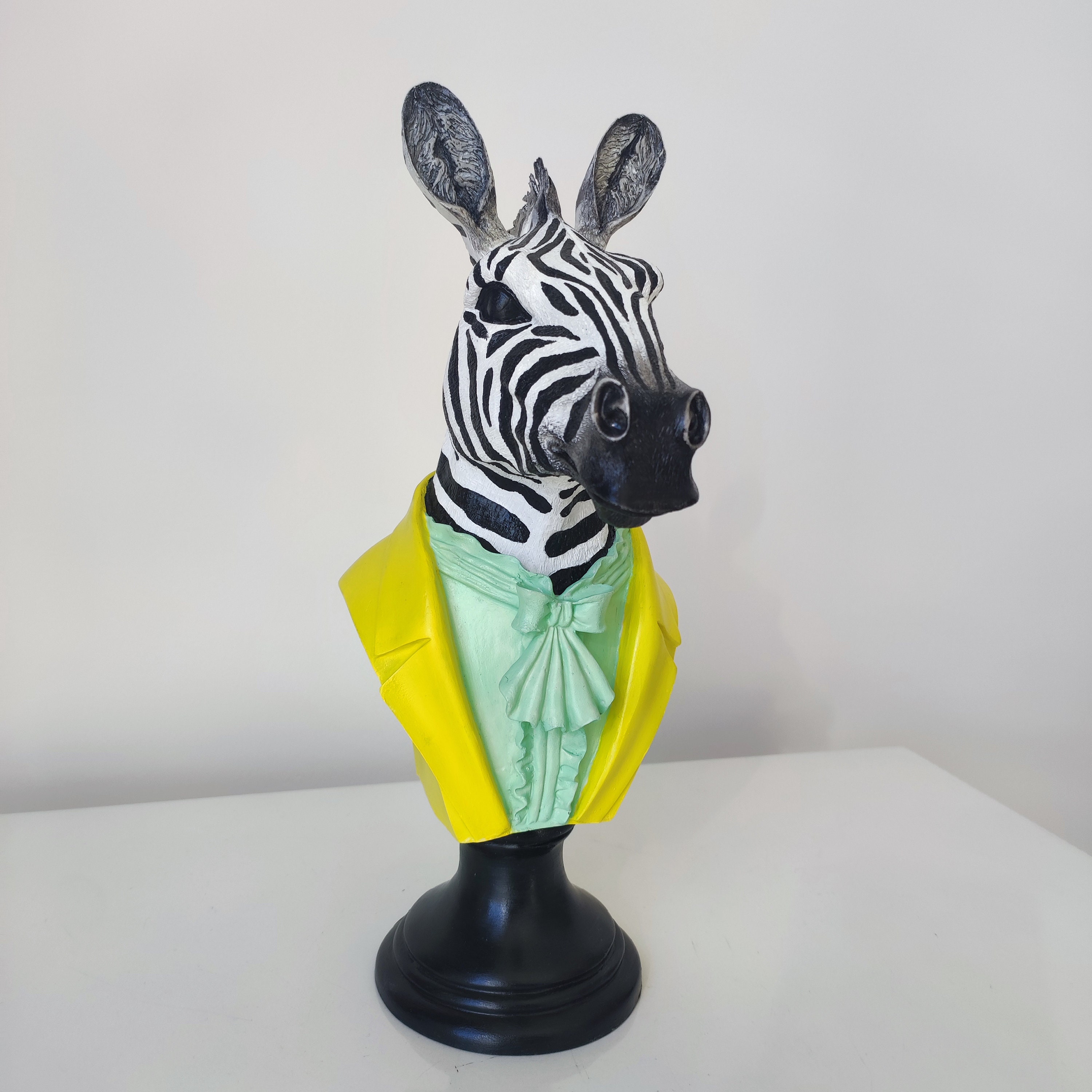 Pop Art Zebra Statue, Zebra Animal Bust, Animal Art Decor, Gift Shop ...