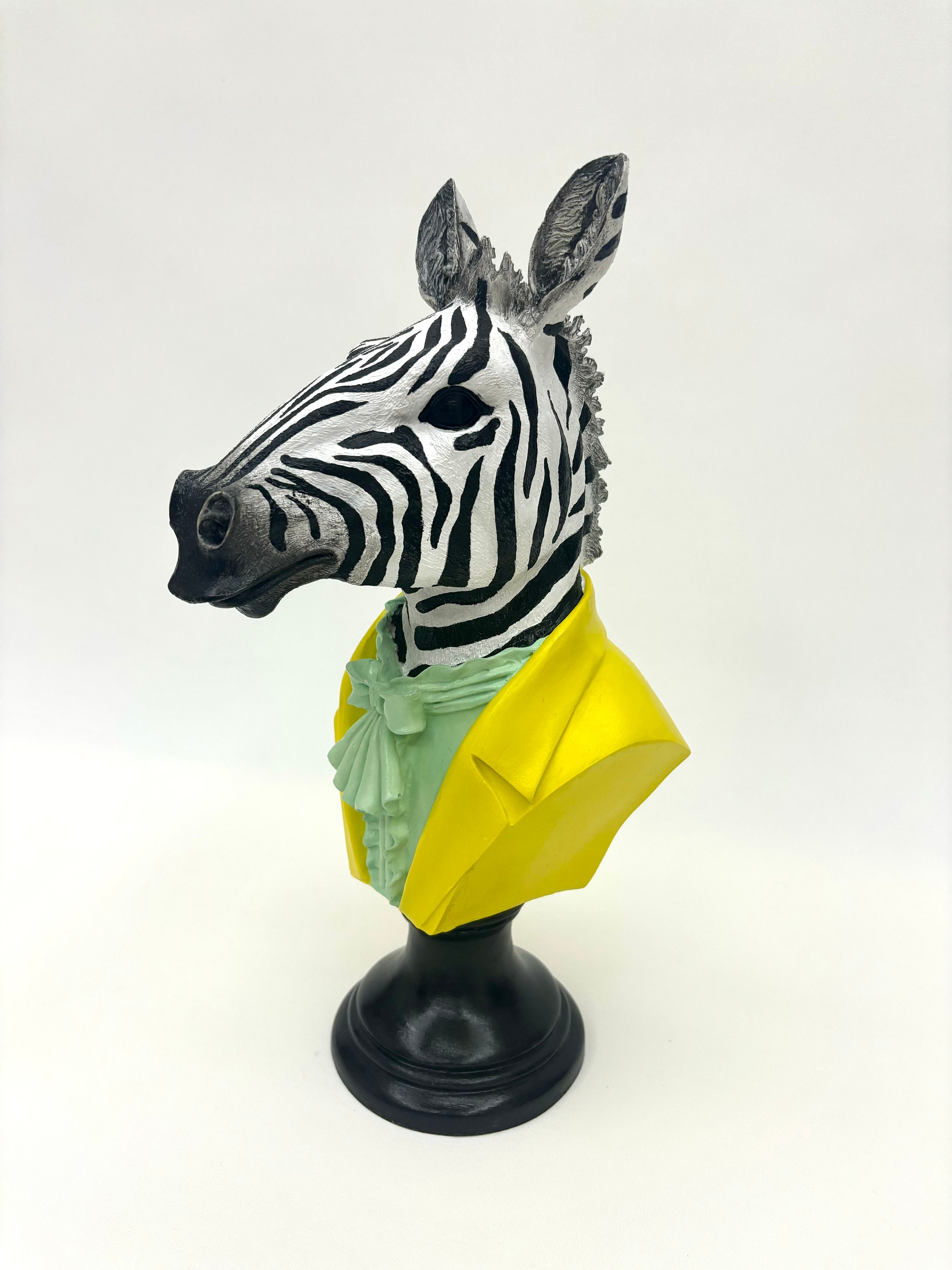 Pop Art Zebra Statue, Zebra Animal Bust, Animal Art Decor, Gift Shop ...