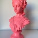 Pink Princess Bust Statue - Neon Pink Classical Female Sculpture ...