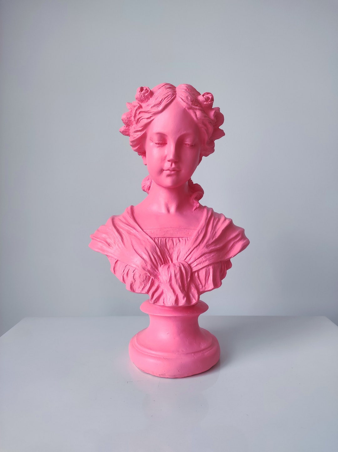 Princess Statue,princess Bust,pink Statue,female Statue,neon Art,home ...