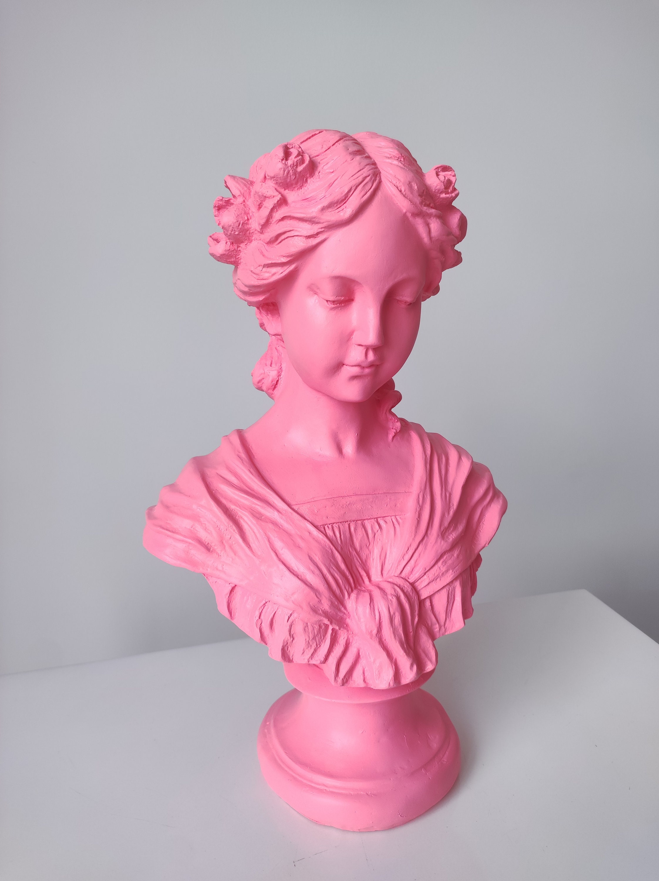 Princess Statue,princess Bust,pink Statue,female Statue,neon Art,home ...