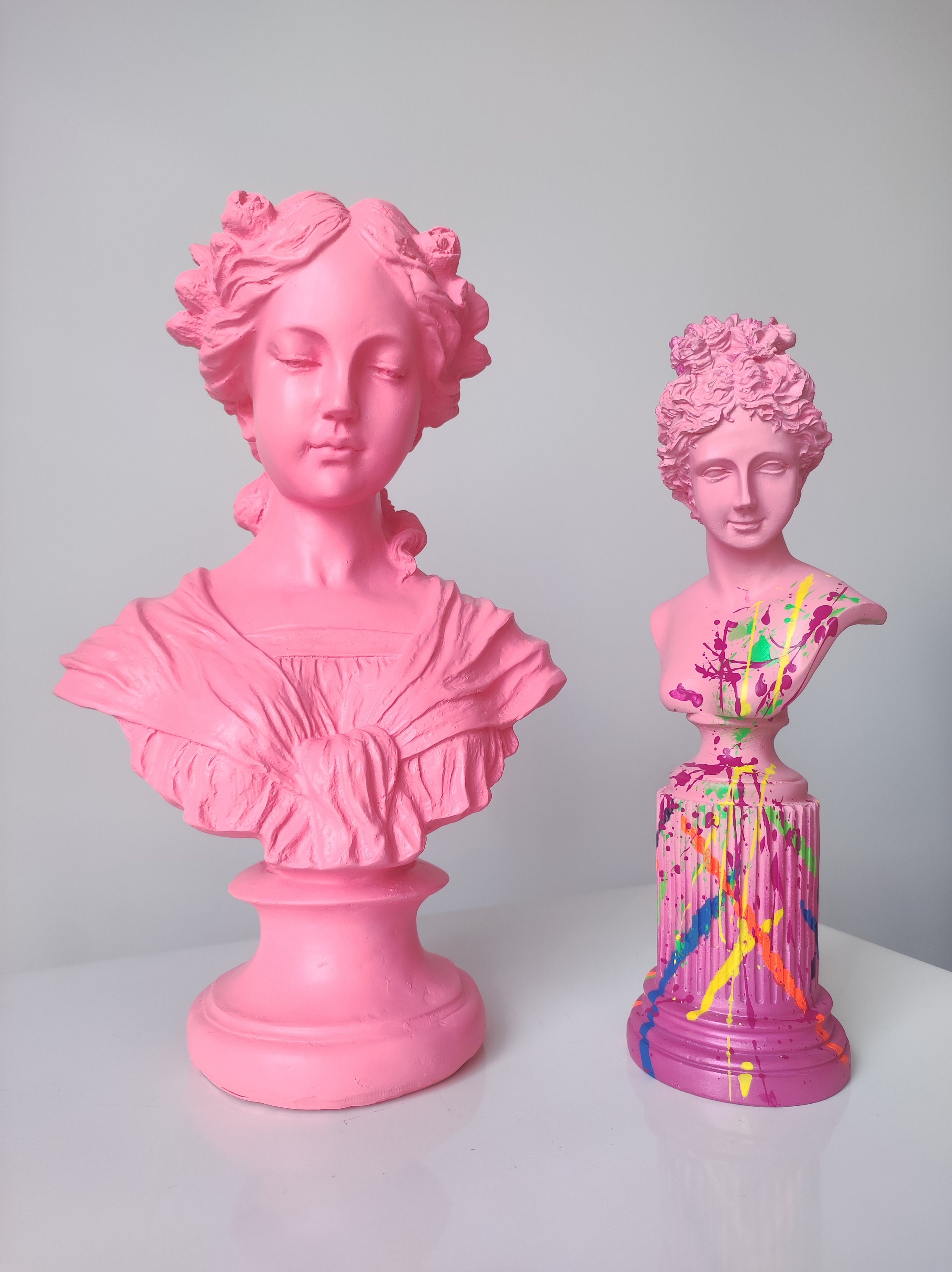 Princess Statue,princess Bust,pink Statue,female Statue,neon Art,home ...