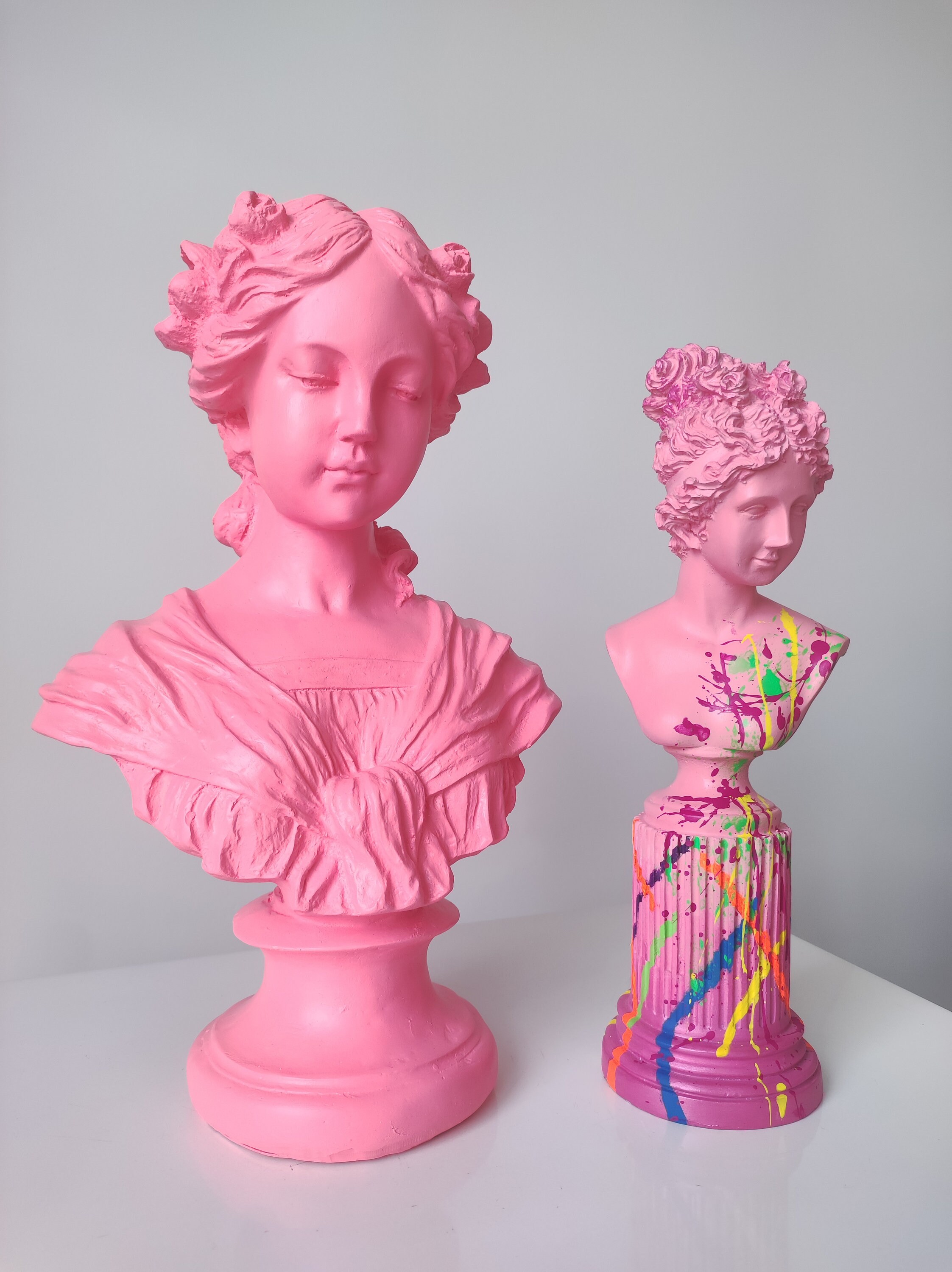 Princess Statue,princess Bust,pink Statue,female Statue,neon Art,home ...