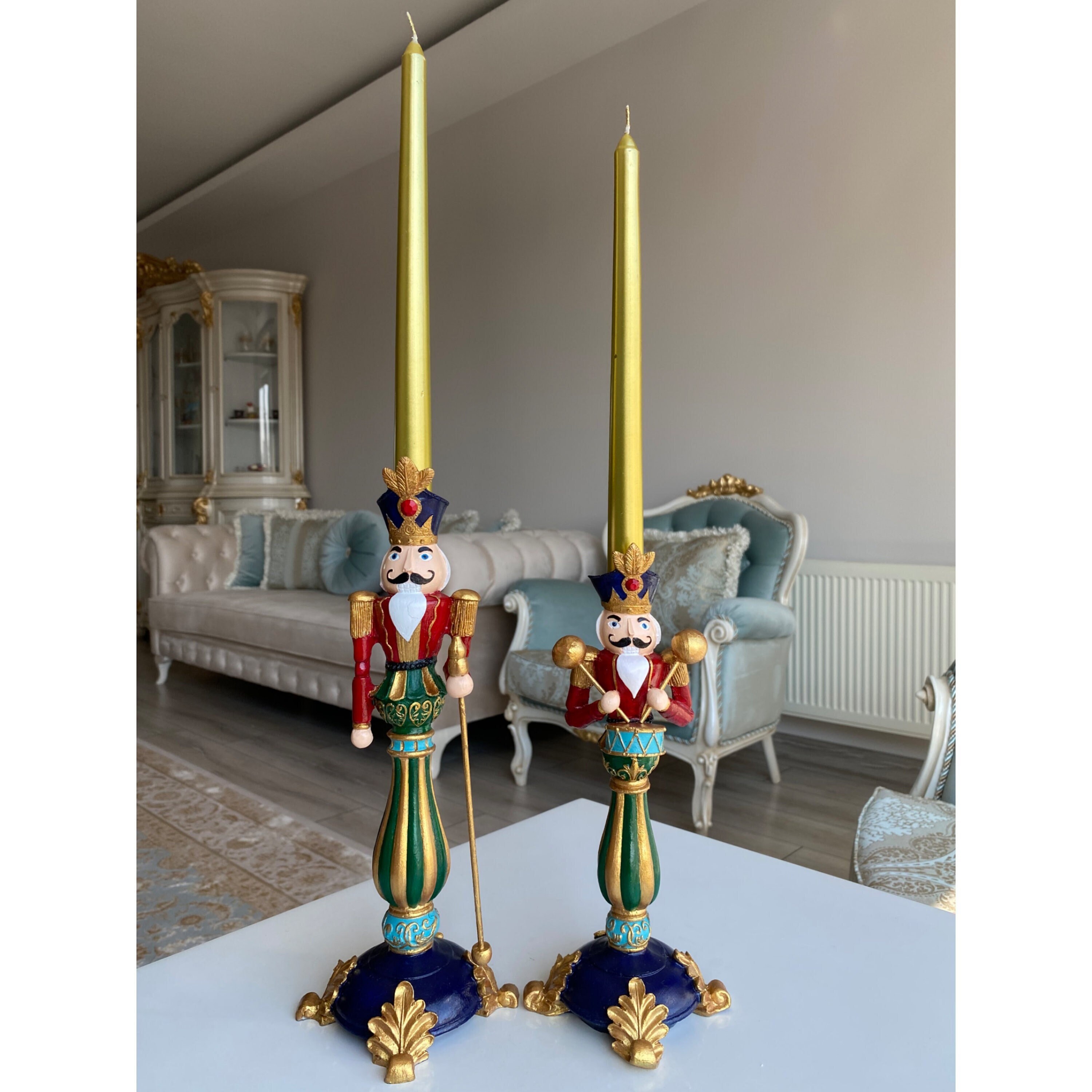 Tin Soldier Candlestick Set,modern Tin Soldier Candle Holder,nutcracker ...