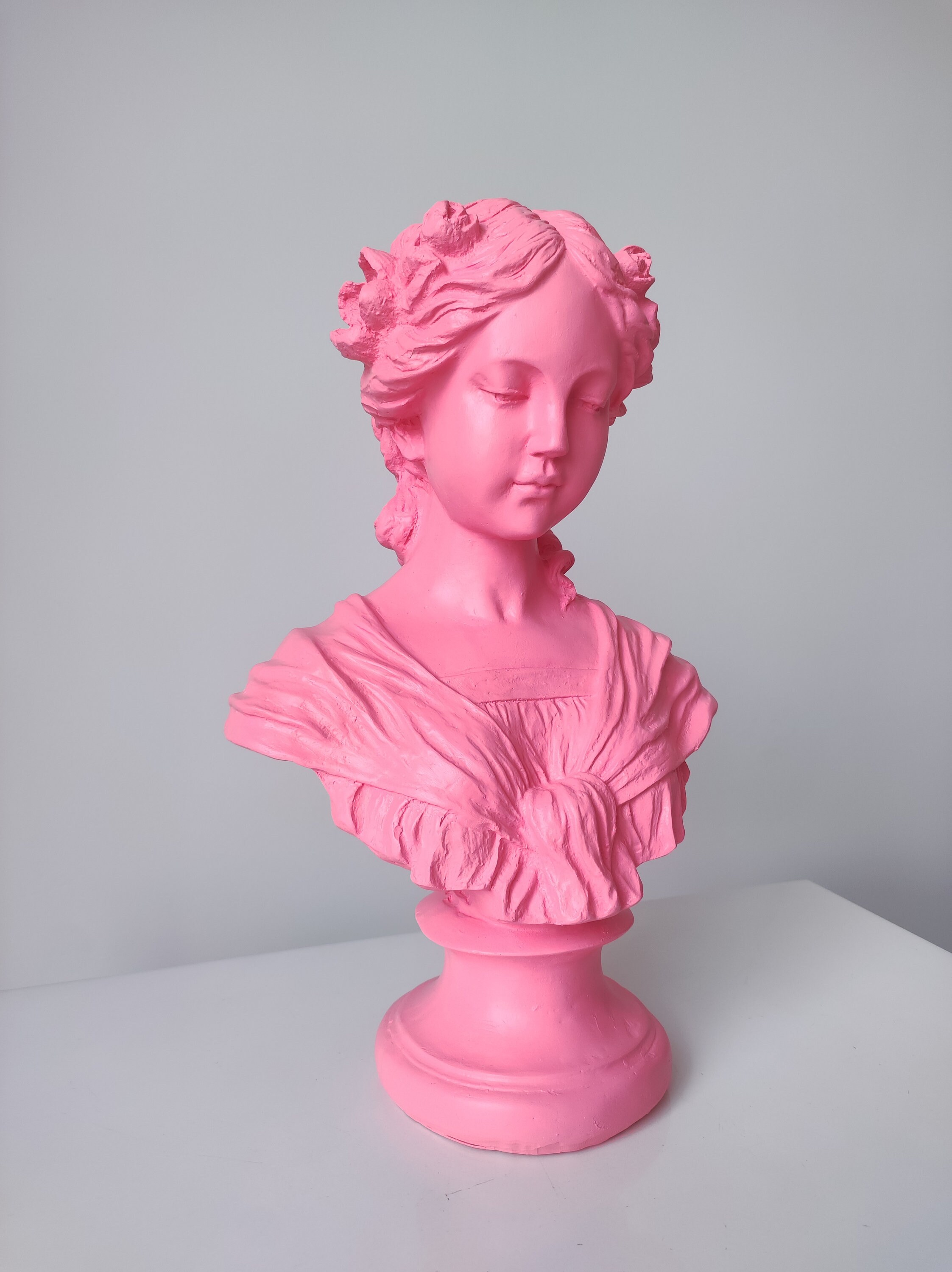 Princess Statue,princess Bust,pink Statue,female Statue,neon Art,home ...