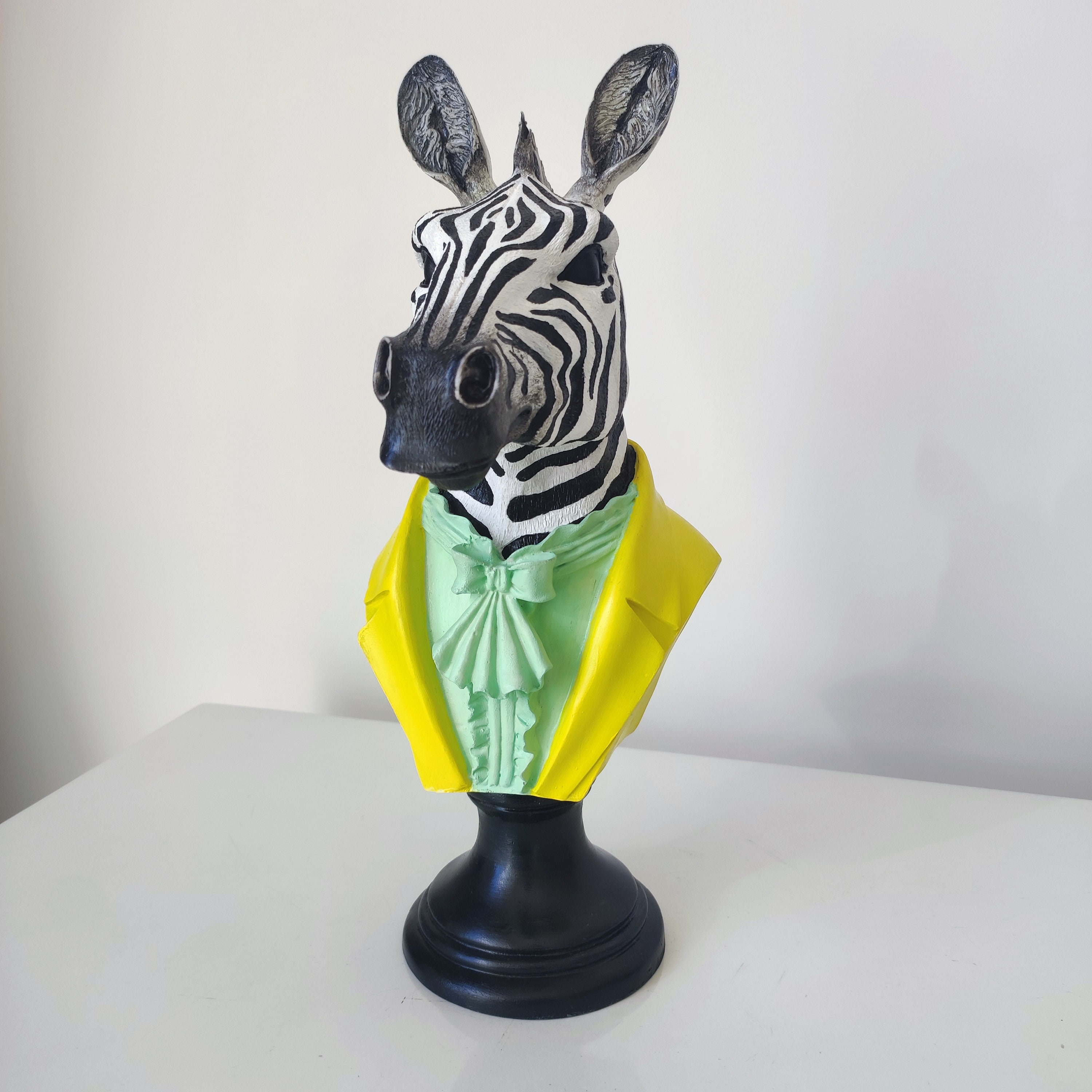 Pop Art Zebra Statue, Zebra Animal Bust, Animal Art Decor, Gift Shop ...